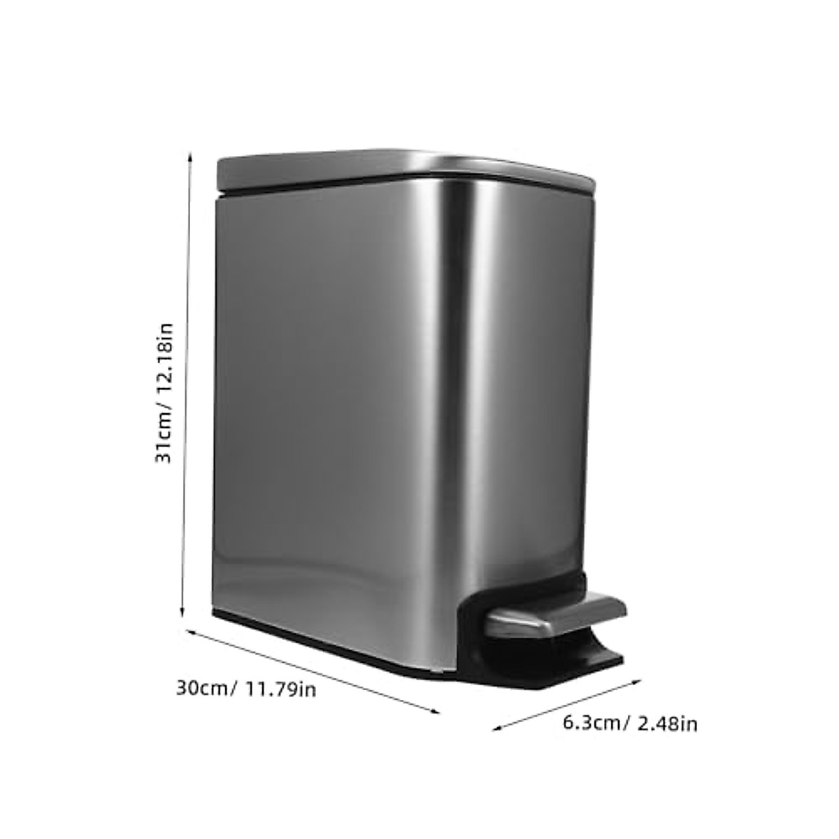 GETAJGHSD Small Bathroom Trash Can with Lid Abs Stainless Steel Restroom Trash Can Small Trash Can with Lid for Bathroom Bathroom Trash Can with Lid