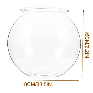 POPETPOP Fish Bowl Plastic- Transparent Small Aquarium, Small Fish Tank, Fishbowls for Betta Fish, Goldfish, Candy, Party Favors