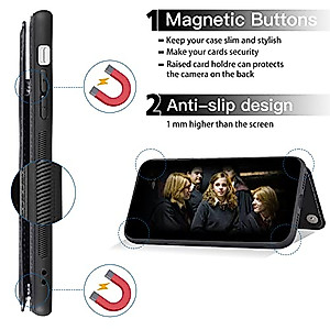 Asuwish Phone Case for OnePlus Nord N20 5G Wallet Cover with Tempered Glass Screen Protector and Credit Card Holder Slot Stand Cell Accessories One Plus N 20 G5 1 Plus 20N 1plus One+ 1+ N205G Black