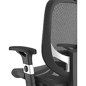 STAPLES Hyken Technical Task (Black, Sold as 1 Each) -Adjustable Breathable Mesh Material Provides Lumbar, arm and Head Support, Perfect Desk Chair for The Modern Office
