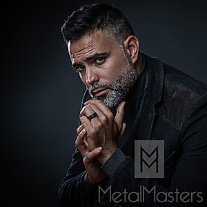 Metal Masters Co. Tungsten Carbide Black Wedding Band Eternity Ring, Cubic Zirconia Inlay Comfort Fit 10.5