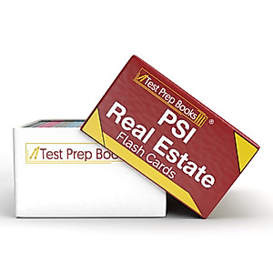 PSI Real Estate Exam Prep Study Cards: PSI Real Estate Review with Practice Test Questions for The National License [Full Color Cards]