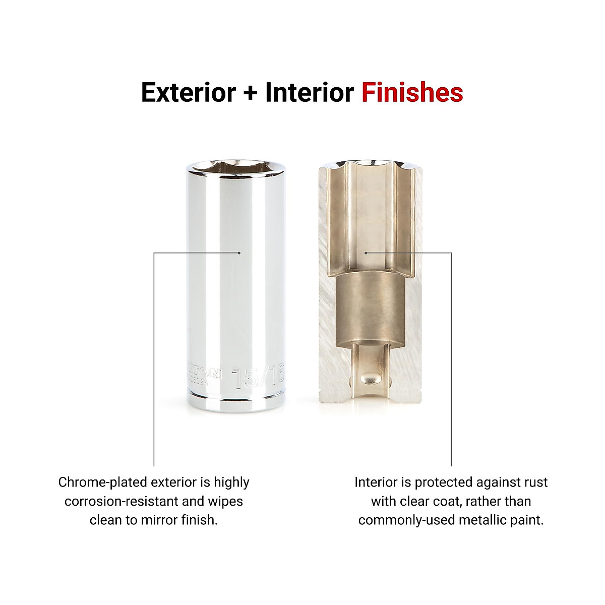 TEKTON 1/2 Inch Drive x 1-1/16 Inch Deep 6-Point Socket | SHD23027