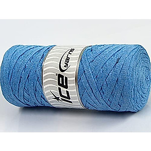 250 gr ICE YARNS Jumbo Cotton Ribbon (100% Recycled Cotton) Yarn Light Blue