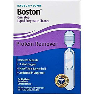 Bausch & Lomb Boston One Step Liquid Enzymatic Cleaner, Protein Remover 3.60 mL (Pack of 2)