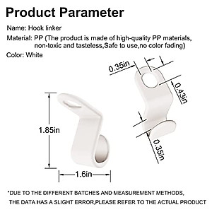 Qinzcp 42Pcs Clothes Hanger Connector Hooks,White Plastic Hangers Extenders Clips for Closet Hangers Space Saving and Closet Organizers (White)