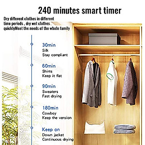 MINIKID Portable Clothes Dryer Laundry Dryer Machine, Electric Portable Clothes Dryer Compact Dryer Automatic Working Mode for Small Living Spaces, Apartment Houses, dorms (White)