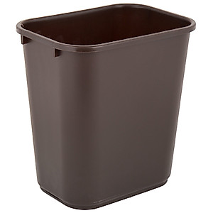 TableTop King 28 Qt. / 7 Gallon Brown Rectangular Wastebasket