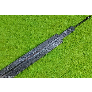Damascus Steel Blank Blade Custom Handmade 32" Damascus Sword Blank Blade for knife making