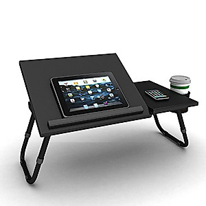 Atlantic Large Format Laptop Tray - 27 Inches Wide, 13.75 Inches Deep, 2 Sections, Smooth Finish Legs PN 33935843 in Black