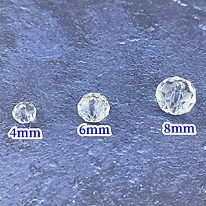 Honkoolly 100pcs Crystal Glass Beads 8mm Faceted Rondelle Glass Beads with Hole Glass Spacer Beads for Bracelets Necklace Earring DIY Jewelry Making Craft(Blue Series)