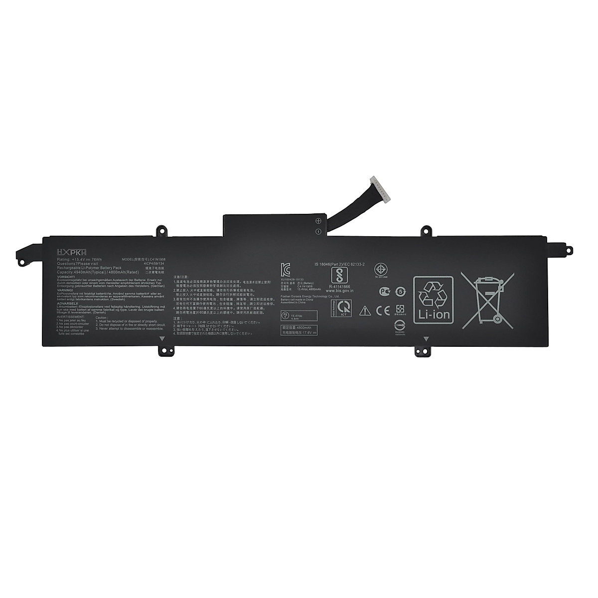 HXPK C41N1908 Laptop Battery for Asus ROG Zephyrus G14 GA401II GA401IV GA401IH GA401IU Series Notebook C41PQ05 GA401II-BM026T GA401II-HE003T GA401IV-BR9N6 GA401IV-HE003T GA401IH-BM007 GA401IU-BM201T