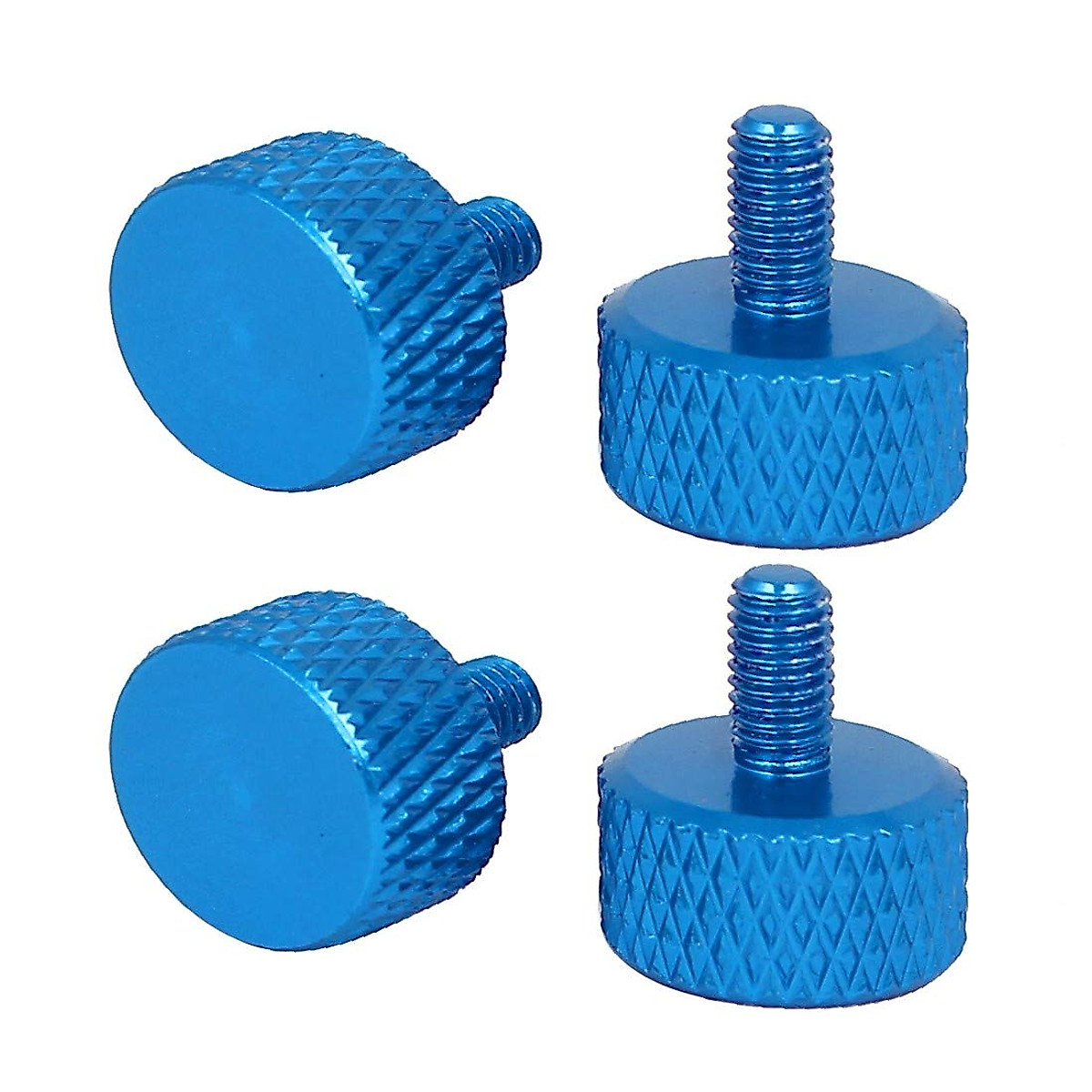 New Lon0167 Computer PC Featured Graphics Card Aluminum reliable efficacy Alloy Knurled Thumb Screws Sky Blue M3x6mm 4pcs(id:37a ea 6a b91)