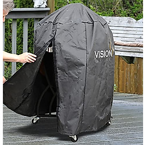 VISION Grills Ceramic Kamado (Large, Black Bundle)