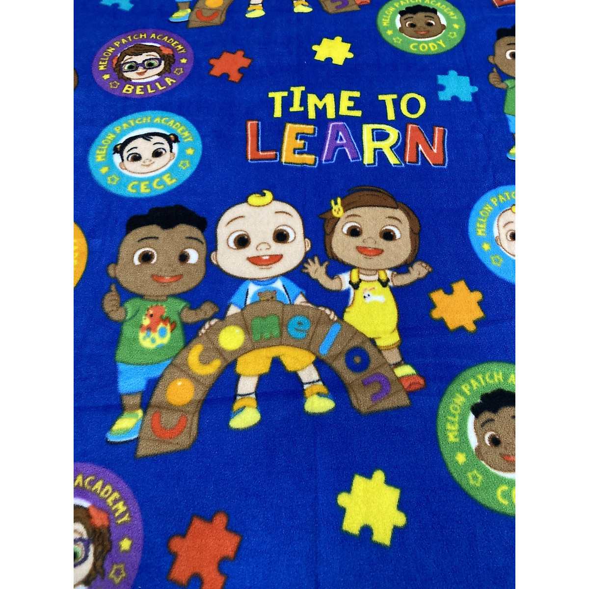 Cocomelon School Time Licensed by David Textiles Anti-Pill Premium Fleece Fabric by The Yard, 60 Inches, Print, CM-3003-3A-001