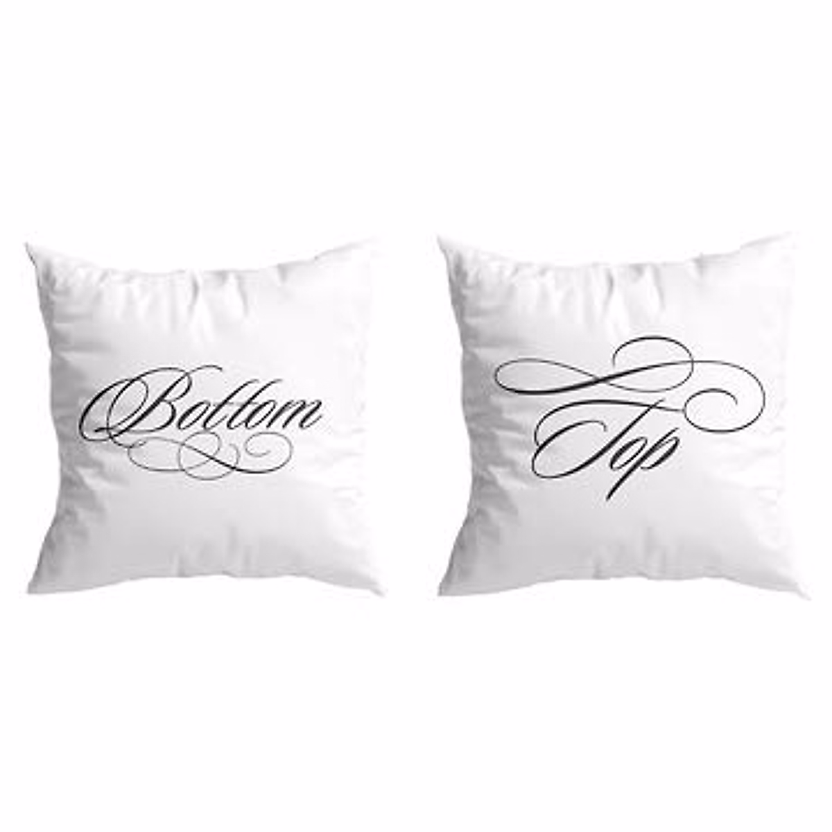 Set of 2 Naughty Pillow Covers | Gift for Gay Men | Fits 18x18 Inch Pillows | Funny Gift for Husband | Soft and Washable