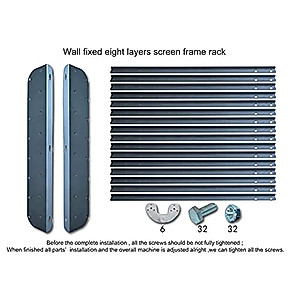 INTBUYING Screen Printing Frame Rack Shelf Storage Holder Screen Printing Squeegee Rack Screen Drying (8 Layer)