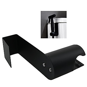 LQ Industrial Black Toilet Bidet Spray Gun Head Holder Stainless Steel Non Drilling Toilet Seat Bathroom Fixture Hanging Bracket 42x98mm for Handheld Shower Wand Pet Bath Spray Head Stand