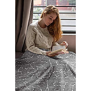 Constellation Blanket Glow in The Dark | Multiple Sizes | All Zodiac Horoscope Signs | Gift for Solar, Star, Astronomy, Astrology & Astronaut Lovers | Men, Women, Teen, Boys & Girls (60x50in)