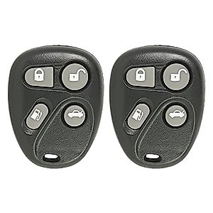 Keyless2Go Replacement for New Keyless Entry 4 Button Remote Car Key Fob for Select DeVille Eldorado Seville That Use FCC ID KOBUT1BT 25656444 25656445 (2 Pack)