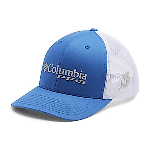Columbia Unisex PFG Mesh Snap Back Ball Cap, Vivid Blue/Marlin, One Size