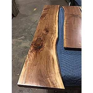 Live Edge Floating Shelf - Brackets Included - Width 9"-12" inches (Walnut, 48 inches)