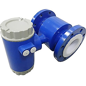 CIXIFM DN200 8 Inch Inline Water Flow Meter 24V Magnetic Flow Meter 8 in for Pool Electromagnetic Flow Sensor PTFE Wastewater Flow Transmitter Liquid Tap Water Flow Measurement (DN200 60～1000m3/h)