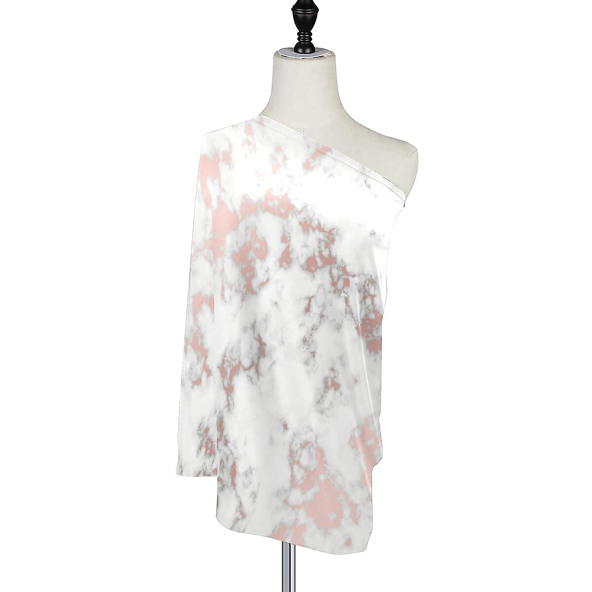 Rose Pink Gold Marble Baby Car Seat Covers Canopy Nursing Cover Breastfeeding Scarf Soft Breathable Stretchy Coverage Infant Stroller Cover Multi Use for Boys Girls Babies