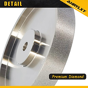 AHRYLXY 6" CBN Grinding Wheel, 1" Wide x 1/2" Arbor, Grit 1000, for Sharpening High Speed Steel Tools, Diamond Grinding Wheel