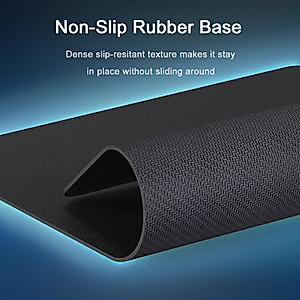 Senetem Thin Mouse Pad, 4 Pack Smooth Gaming Mouse Pads, Non-Slip Rubber Base, Laser & Optical Mousepad for Laptop, Computer, Office & Home, Small Portable, 11x8.6 in, Black