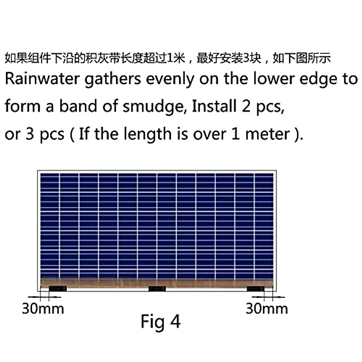 HZLH Solar Panels Water Drained Away Clip,Auto Remove Stagnant Water Build-up Near The Panel Edges. Plastic Clip to Clear Black 30mm、35mm、40mm、45mm、50mm T35