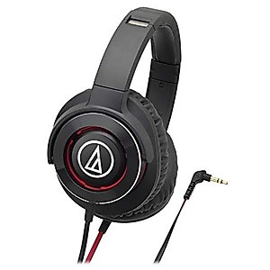 audio-technica Dynamic Closed-type Headphones (black red) SOLID BASS ATH-WS770-BRD