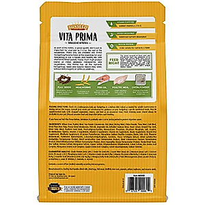 Sunseed Vita Prima Hedgehog Food - High-Protein Poultry, Seafood, and Mealworm Food Blend - Vitamin-Fortified for Happy and Healthy Hedgehogs 1.56 Pound (Pack of 1)