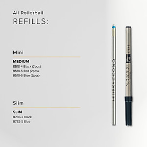 Cross 85142 Refills for Ballpoint Pens, Fine, Black Ink, 2/Pack