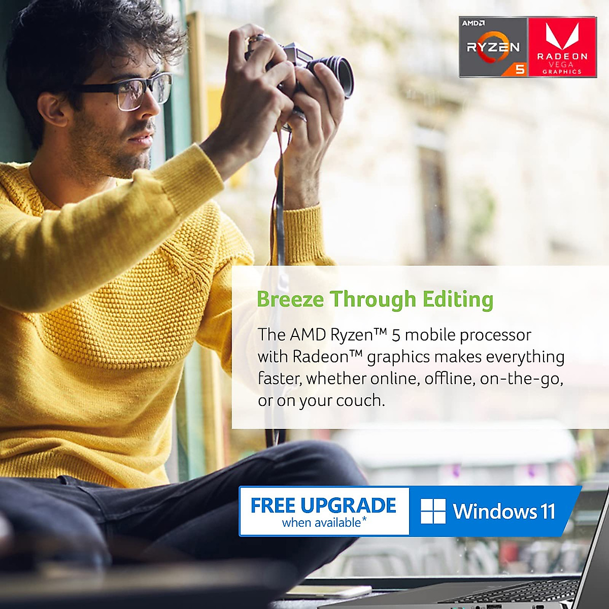 Acer Aspire 5 A515-46-R14K Slim Laptop | 15.6" Full HD IPS | AMD Ryzen 3 3350U Quad-Core Mobile Processor | 4GB DDR4 | 128GB NVMe SSD | WiFi 6 | Backlit KB | Amazon Alexa | Windows 10 Home (S mode)