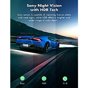 Heaboli 4K Dual Dash Cam Front and Rear, Wi-Fi GPS, Dash Camera for Cars with 3 Inches IPS Touch Screen, Car Camera Driving Recorder with Night Vision, Parking Mode