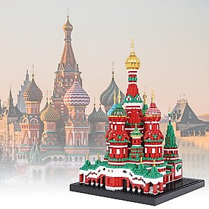 Geniteen Building Block Set, Saint Basil's Cathedral Architecture Model Micro Mini Blocks, Educational Mini Blocks, 4300 PCS