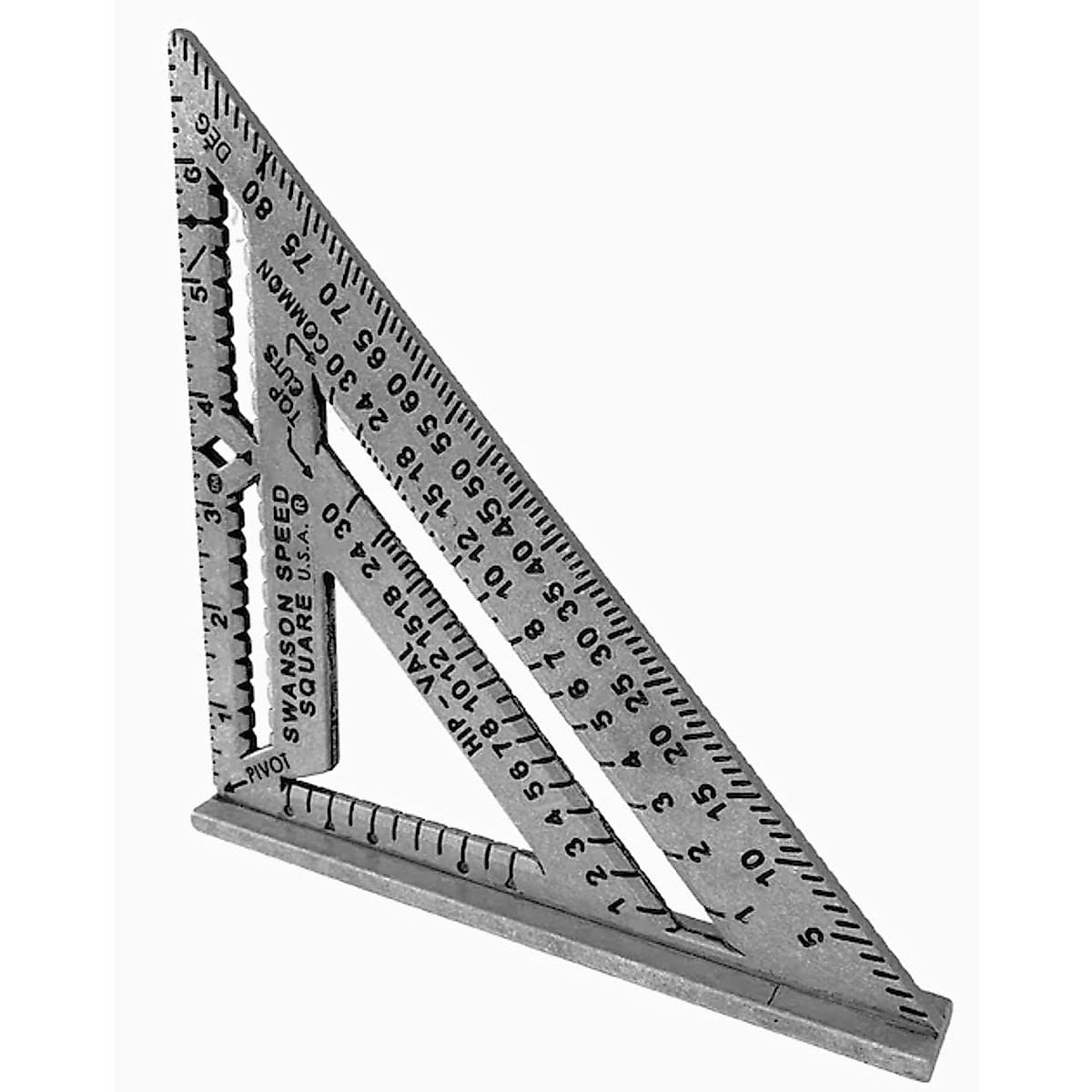 Swanson Tool Co 7 Inch Speed Square Pro with Pro Blue Book, Model S0100-A, Aluminum
