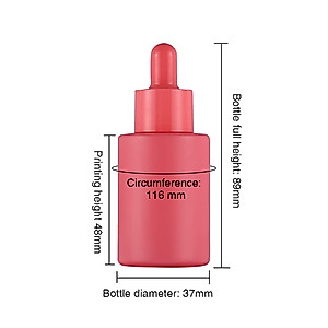 MoreChioce 30ML Glass Dropper Bottle, 6PCS Glass Bottle Container with Eye Droppers Frosted Glass Dropper Bottles Travel Bottle for Lotions,Natural Oils,Face Cleanser,Purple