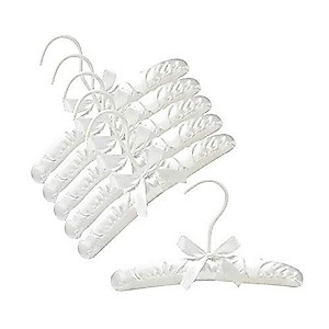 Only Hangers® 10" White Baby Satin Padded Hangers