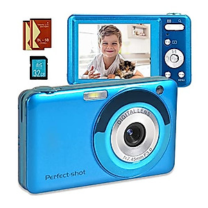 Digital Cameras for Kids Digital Camera, Compact Digital Cameras FHD 1280P 48MP with 16X Digital Zoom, Portable Mini Camera for Photography with 32G SD Card Vlogging Camera