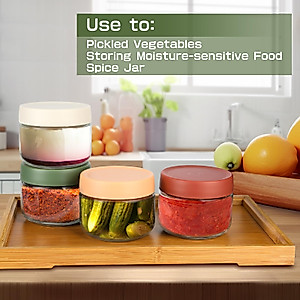 ZOEDO 10 OZ Glass Jar with Screw Lid,Wide Mouth Airtight Jar Overnight Oats Jars for Fruit, Salad,Spice, Candy, Jam, Seasoning,Meal Prep Containers,Canning Jar (4 Pack)