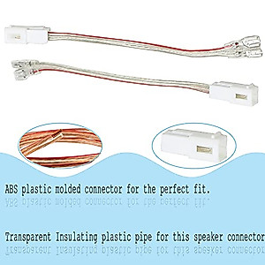 RED WOLF Front Dash Tweeters Speaker Wiring Harness Adapter Connector Plug Replacement for Dodge Ram Jeep Chrysler 2005-2022 Aftermarket Dash Tweeters Audio Cable Plug 2PC