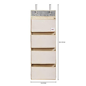 3 Sprouts Over The Door Baby Organizer - Essential Newborn Nursery Storage, Toy Organizer for Room and Closet - Bedroom Storage - Hooks Included, Giraffe