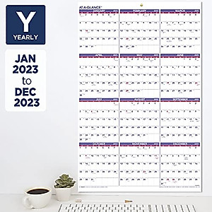 AT-A-GLANCE 2023 Wall Calendar Monthly Planner, 12 Month, Paper, 24" x 36", Extra Large (PM1228)