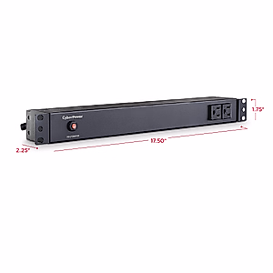 CyberPower PDU15B2F8R Basic PDU, 100-125V, 15A (Derated to 12A), 10 Outlets, 1U Rackmount