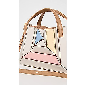 Mlouye Women's Mini Sera Tote, Leather | Sprinkles White, One Size