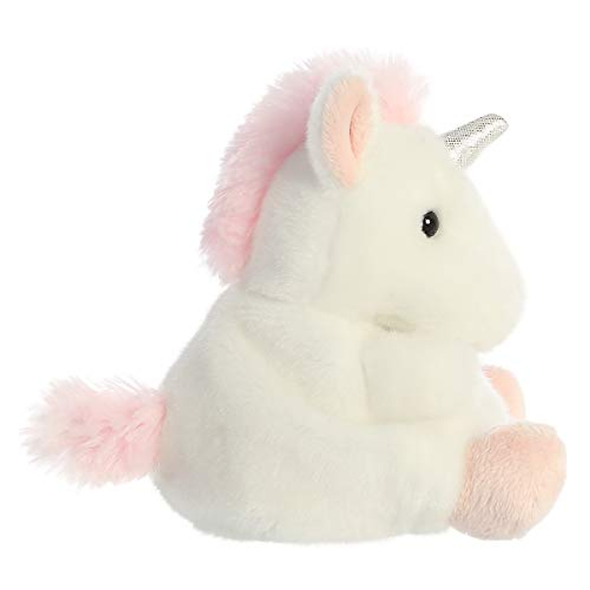 Aurora® Adorable Palm Pals™ Sassy Unicorn™ Stuffed Animal - Pocket-Sized Play - Collectable Fun - White 5 Inches