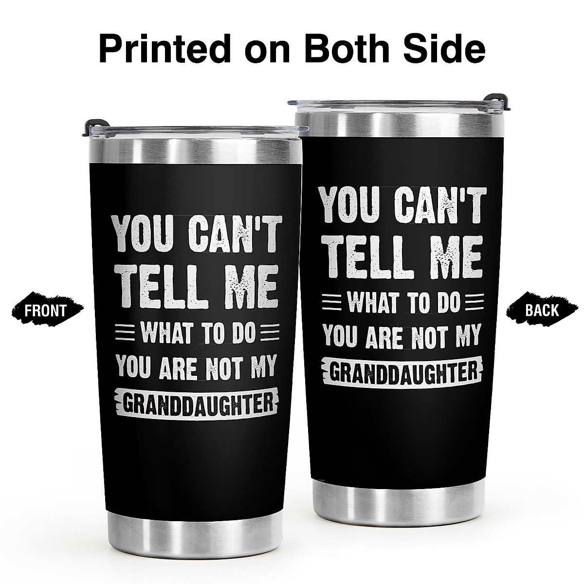 Leebbsin Gifts for Grandpa, Funny 20oz Tumbler with Lid, Grandpa Gift from Granddaughter, Grandson, Best Grandfather Birthday Gift for Grandfather, New Grandfather