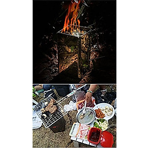 camping moon Portable Charcoal Chimney Starter Stainless Steel MT-18